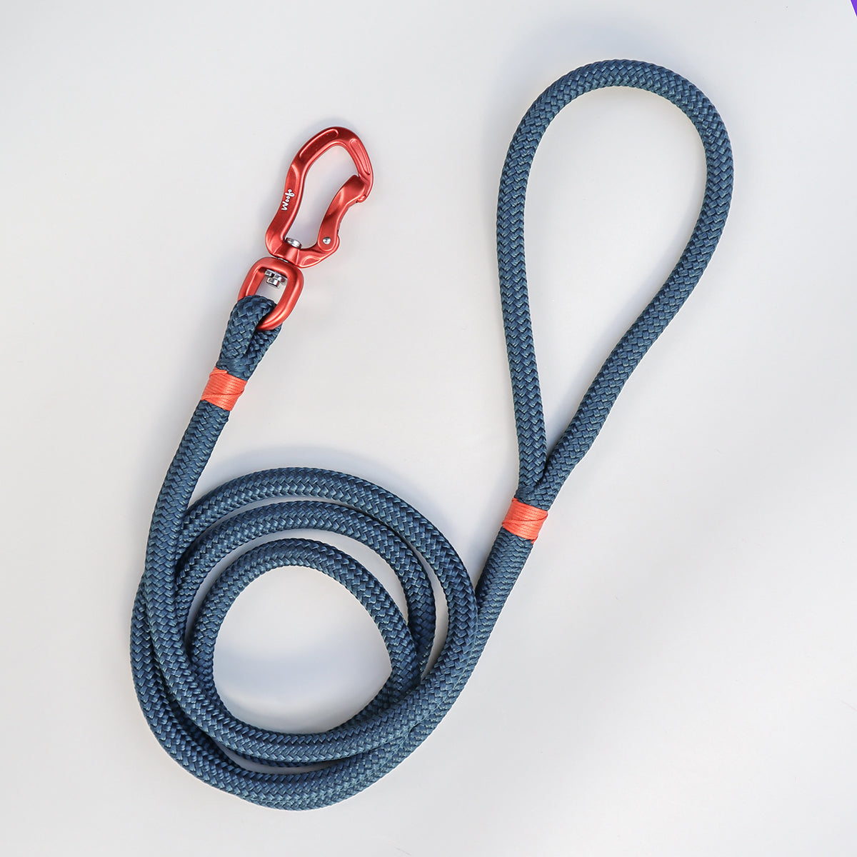 Orange & Dark Teal Rope Leash - Dog Leash - Handcrafted In New Zealand ...